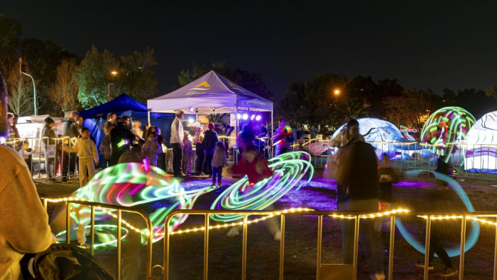 A free lights festival with giant glowing animals, fire shows and a ...