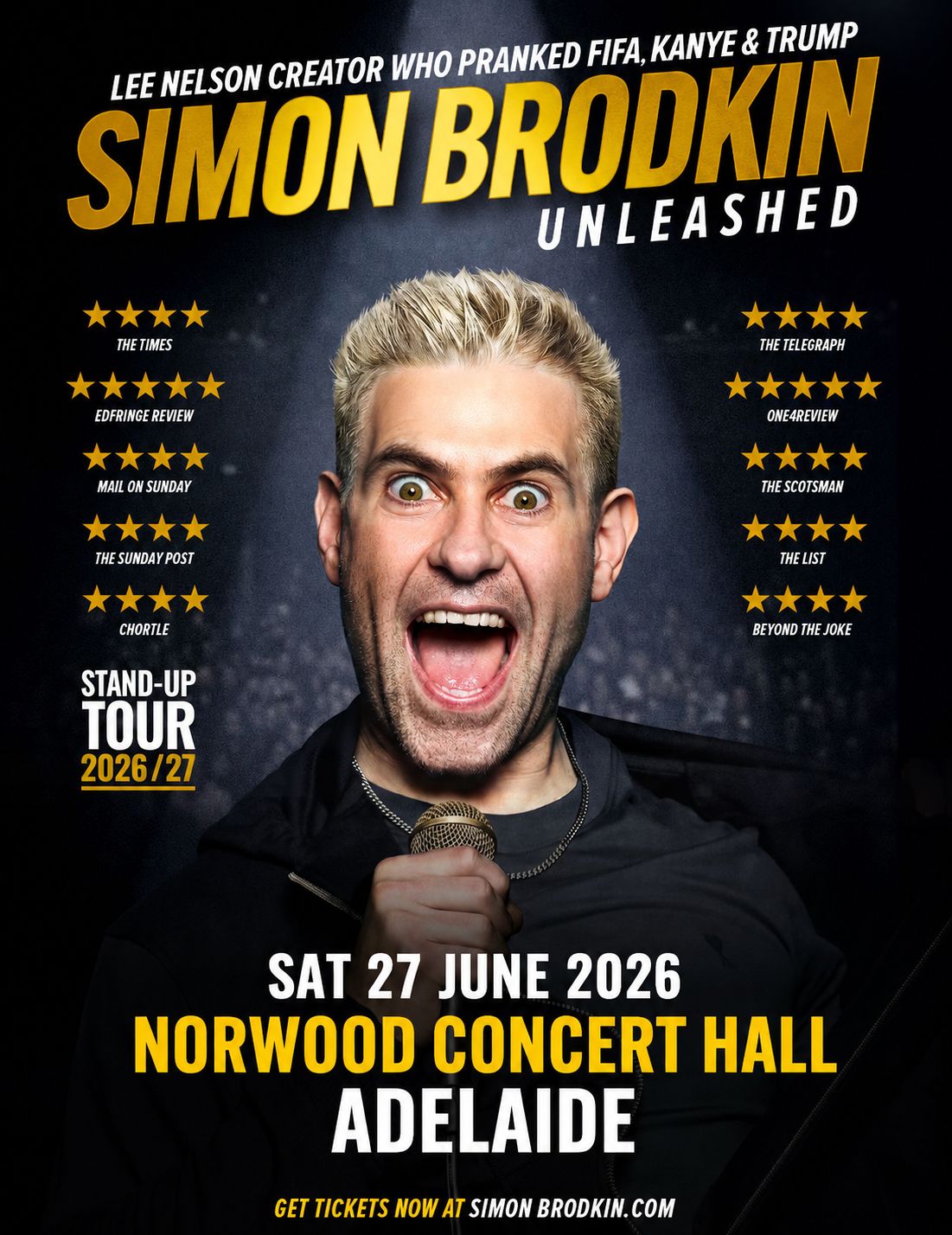 SIMON BRODKIN UNLEASHED - Glam Adelaide